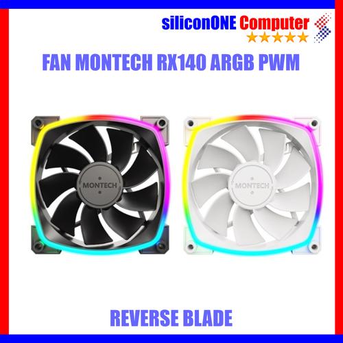 Jual MONTECH RX140 PWM ARGB REVERSE BLADE FAN - Hitam - Kota Bandung ...