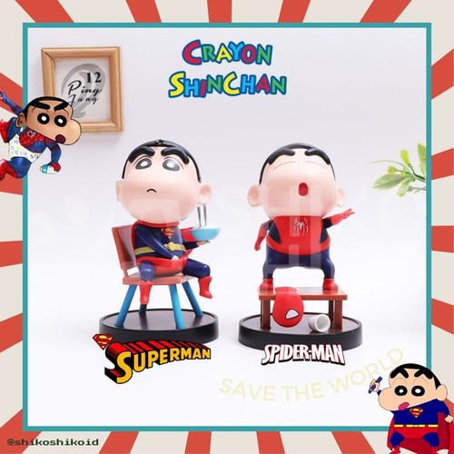 Promo FGsc Figure Shinchan Action Figur Shin Chan COS Spider Super Man ...