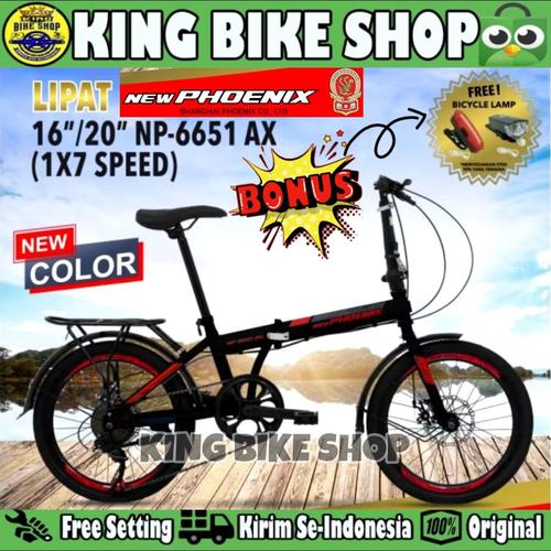 Jual Sepeda Lipat PHOENIX NEW NP-6651 Ukuran 16 Inch & 20 Inch Folding ...