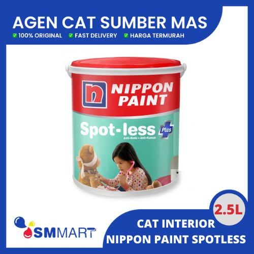Jual CAT TEMBOK INTERIOR NIPPON SPOTLESS PLUS WARNA PUTIH 2,5L GALON ...