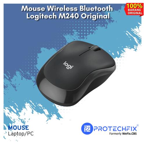 Jual Mouse Wireless Bluetooth Logitech M240 Original (Graphite/Off White) - DONGLE BOLT - Kota ...