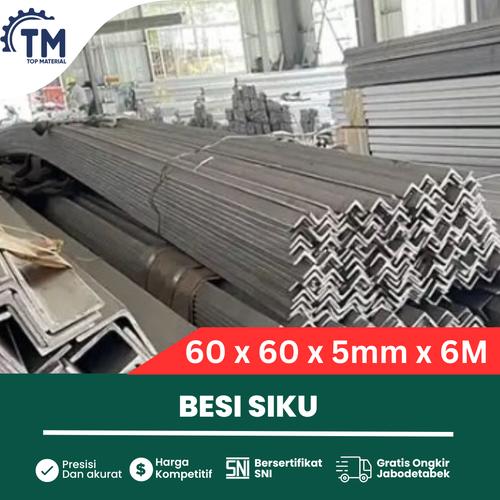 Jual Harga Besi Siku 6x6 cm (60 x 60mm) Tebal 5mm Panjang 6 Meter - Ready Toleransi Full SNI ...