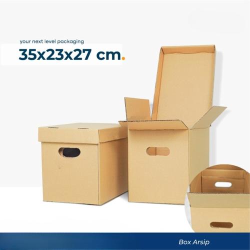 Jual Box Arsip Packaging File Dokumen Kantor Kardus Tutup Sambung ...