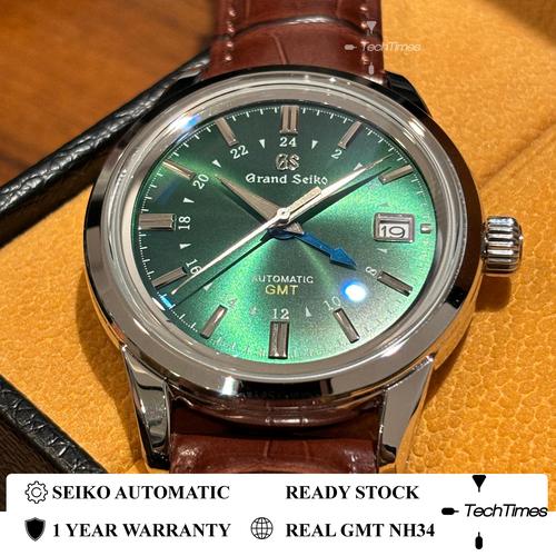 Jual Seiko GS Mod Green Grand Seiko NH34 GMT Automatic Seikomod Green ...