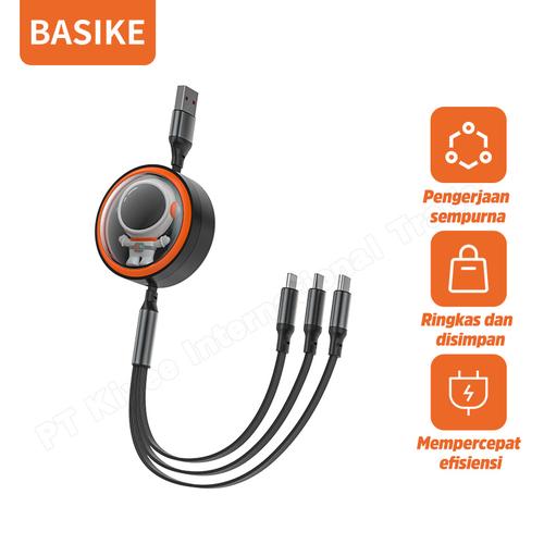 Promo Basike Kabel Data 3 in 1 Fast Charging 100W kartun lucu 6A ...