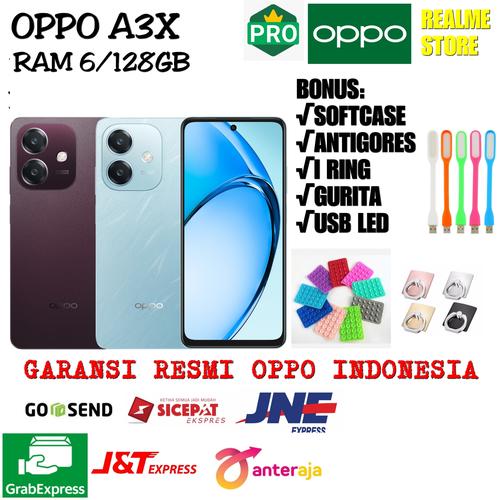 Jual OPPO A3X RAM 6/128GB GARANSI RESMI OPPO INDONESIA - Nebula Red ...