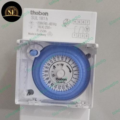 Jual restock Timer Analog Theben SUL181H Switch Switcher 24 Jam/H Panel ...