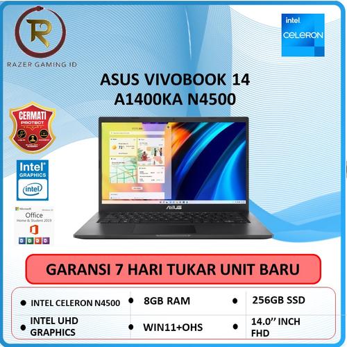 Jual ASUS VIVOBOOK 14 A1400KA N4500 RAM 8GB SSD 256GB W11 OHS 14.0FHD ...