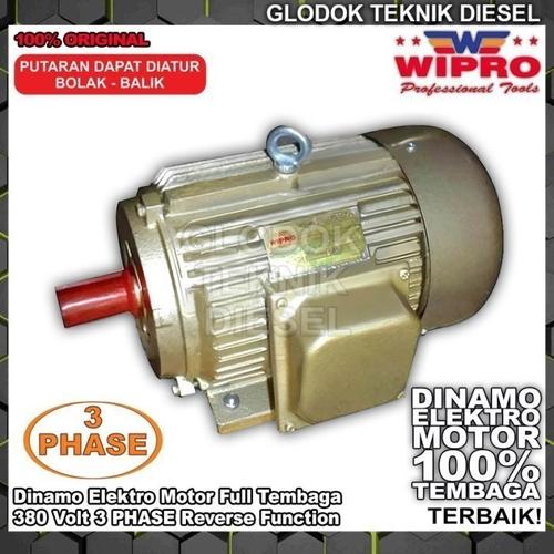 Jual Wipro Dinamo Elektro Motor Penggerak 10 HP 3 Phase 2800 , 1400 & 950 RPM 2 , 4 & 6 POLE 380 ...