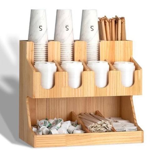 Jual Rak Cup Kopi Estetik isi 11 Rak Paper Cup Tempat Kopi dan Gelas ...