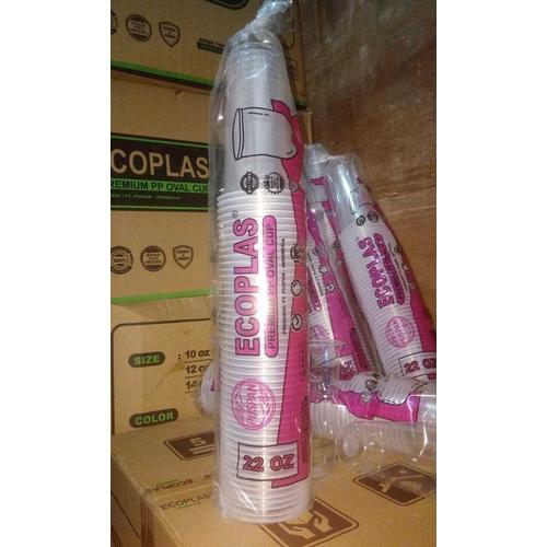 Jual GELAS ISI 1000PCS CUP OVAL 22oz 8GRAM PREMIUM CUP GELAS PLASTIK ...