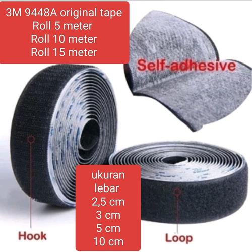 Jual perekat 3M hook dan loop per roll lebar 2,5 cm , 3 cm , 5 cm ,10 ...