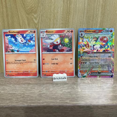 Jual Kartu Pokemon TCG sv7s Scorbunny 024/166 C / Raboot 025/166 C ...