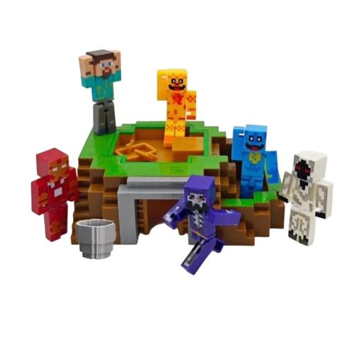 Jual figure set minecraft topper cake kue minecraft mainan anak ...