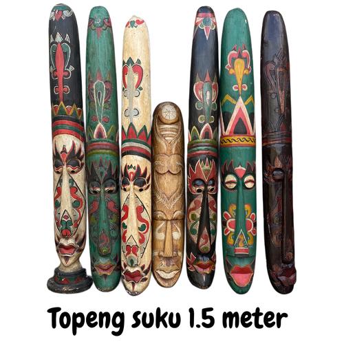Jual Pajangan Dinding Topeng Kayu Suku 1, 5 Meter - Topeng Suku Etnik ...