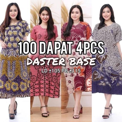 Promo Daster Batik Lengan Pendek Rayon Adem Kancing Depan Kencana Ungu ...