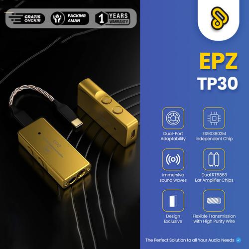 Jual EPZ TP30 Portable MQA USB DAC Audio Headphone Amplifier USB-C ...