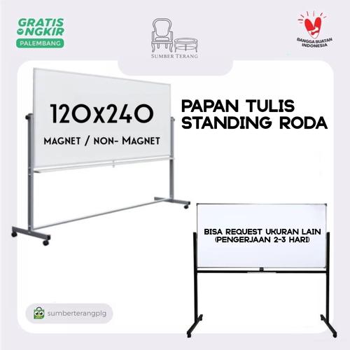 Jual Standing Whiteboard Papan Tulis Kaki Roda Papan Tulis Standing ...