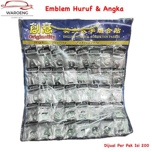 Jual Logo Emblem Huruf Dan Angka Tempelan 3D Huruf Letter Mobil ( Set ...