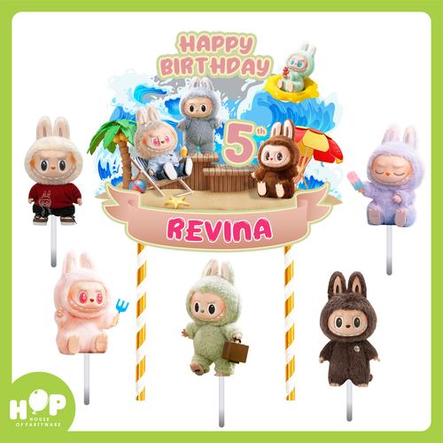 Jual Topper Birthday Cake Labubu Custom Nama dan Umur / Tumpeng Happy ...