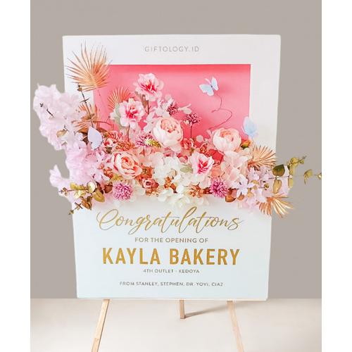 Jual Flower Board / Bunga Papan - Flower Frame Pink - Jakarta Barat ...