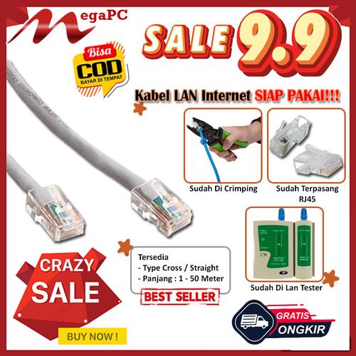 Jual Kabel LAN 4 Meter Jadi - Cross - STRAIGHT - Kota Bekasi - Mega Pc ...