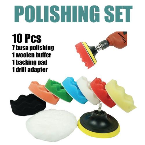 Jual BUSA POLES MESIN BOR SET FOAM SPON SPONGE BUFF WOOL BACKING ...