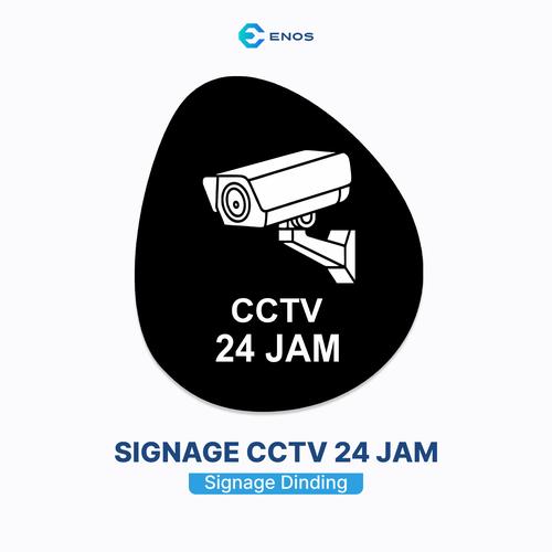 Jual Papan Awas Ada CCTV | Papan CCTV | Sign Acrylic CCTV - 001 Putih ...