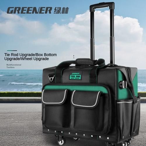 Jual GREENER Wheel Trolley Tool Bag Tool Box Professional Electrician ...