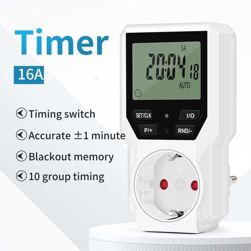 Jual Stop Kontak Timer Listrik Programmable Stop Kontak Otomatis LCD EU ...