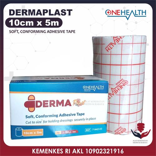 Jual OneHealth Plester Dermaplast Adhesive Tape 10cm x 5m Penutup Luka ...