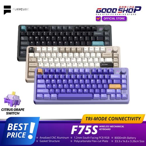 Promo FURYCUBE F75 | F75S | F75 S Tri-mode Aluminium Wireless Keyboard ...