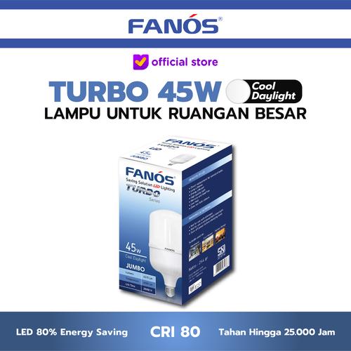 Jual Fanos Turbo 45 Watt Jumbo Lampu LED T Bulb Putih Bergaransi ...