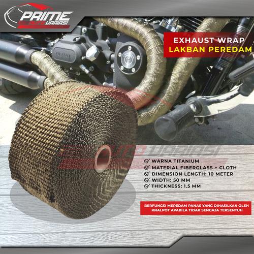 Jual Exhaust Wrap Lakban Peredam Panas Knalpot - Titanium - EXHAUST ...