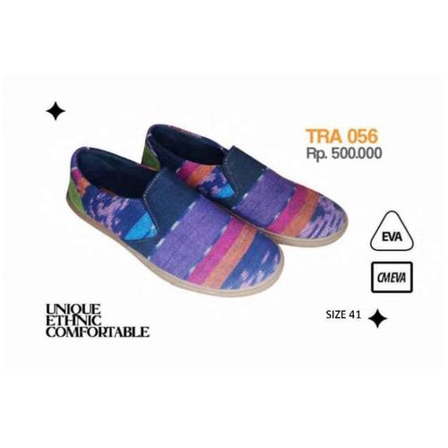 Jual TRA SHOES - TRA056 UNIQUE ETHNIC SEPATU PERPADUAN KAIN TENUN DAN ...