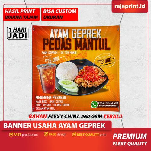 Jual CETAK SPANDUK AYAM GEPREK / BANNER AYAM GEPREK / BACKDROP USAHA ...