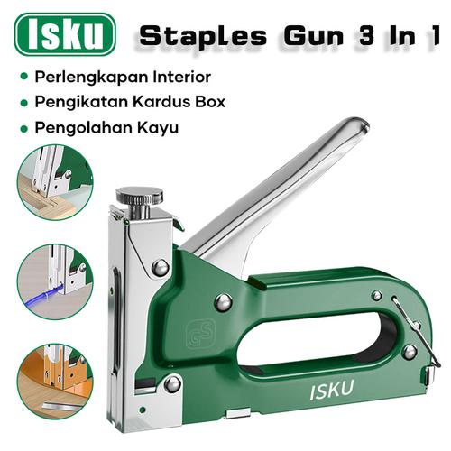 Promo ISKU Stapler ISKU Staple Gun 3-in-1 Cocok untuk 3 jenis staples ...