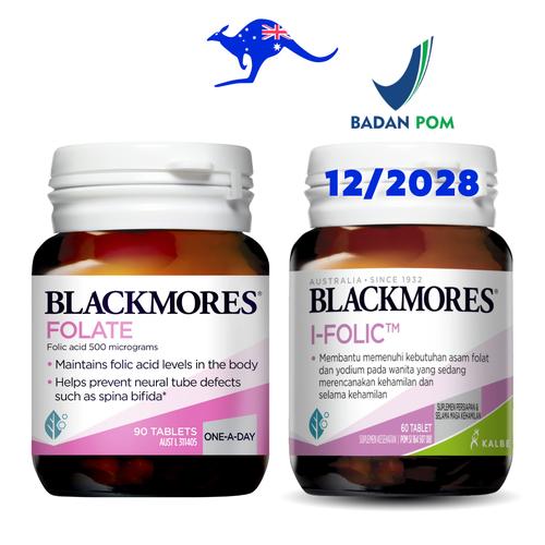 Jual Blackmores Folate 90 Tablets Folic Acid 500mg Vitamin Asam Folat ...