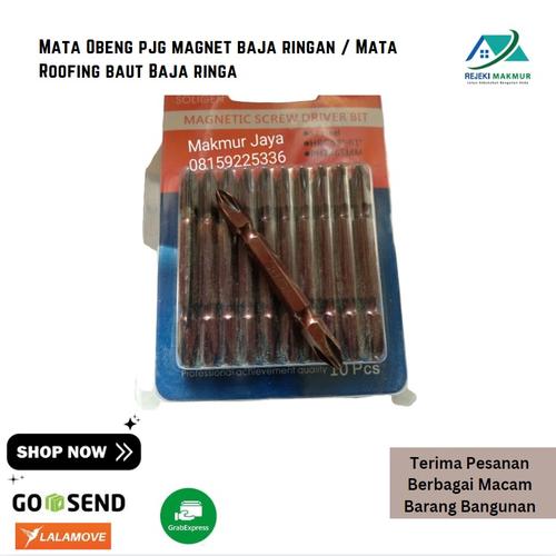 Jual Mata Obeng pjg magnet baja ringan / Mata Roofing baut Baja ringan ...