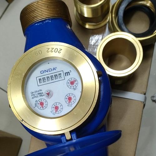 Jual Water Meter ONDA Brass 2" Screw / Meteran Air ONDA Kuningan 2 Inch ...
