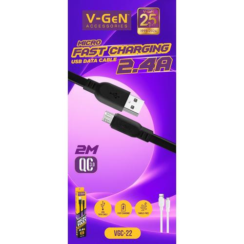 Jual Kabel Data USB V-GeN VGC-22 Fast Charging 2.4A QC3.0 Kabel Charger ...