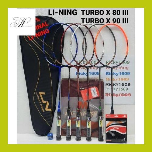 Jual *NUTU* RAKET BADMINTON LINING TURBO X 80 III / RAKET BADMINTON ...