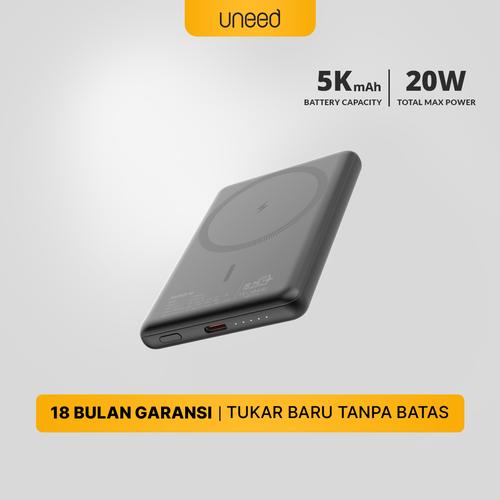 Promo UNEED MagBox B8 Ultra Thin Powerbank Wireless Magsafe QC PD 5.000mAh 20W - UPB560 ...