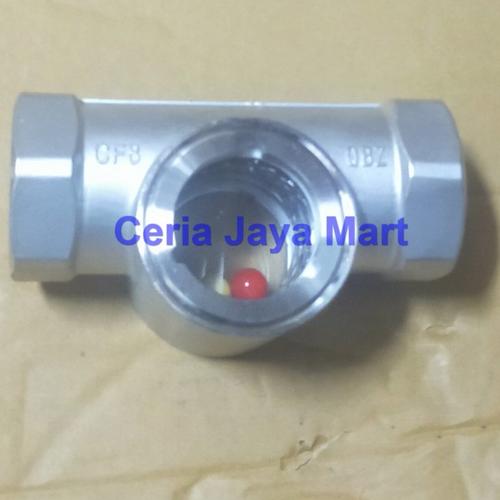 Jual Ball Indicator Sight Glass Valve 1.1/2 " Inch Stainless Steel ...
