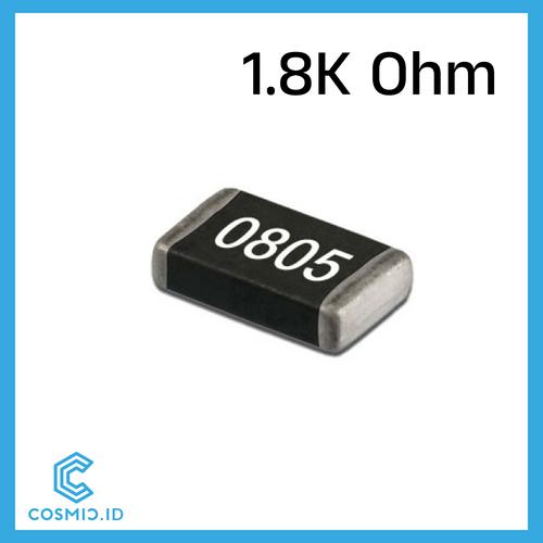 Jual Resistor 1.8K 1K8 0805 SMD 1.8 K Ohm 1.8 KiloOhm Kilo Ohm SMD0805 ...