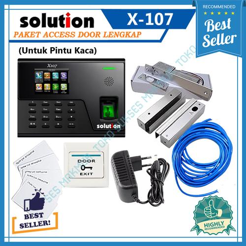 Jual Paket Access Control Solution X107 Untuk Pintu Pintu Kaca / Akses ...