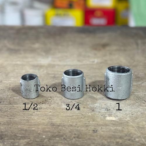 Jual Socket Besi Galvanis / Socket Besi Drat Galvanis ( 1/2 • 3/4 • 1 ...