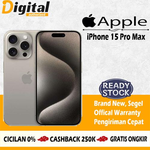 Jual iPhone 15 Pro Max 256GB 512GB 1TB Dual Nano iBox RESMI Indonesia - 512GB IBOX, Natural ...
