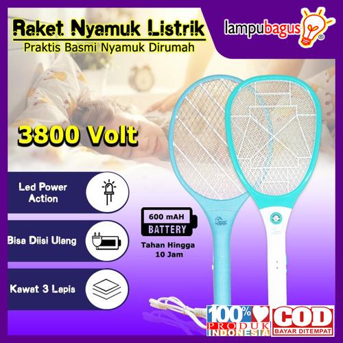 Promo Raket Nyamuk Listrik / Raket Nyamuk Cas Ulang 3800 Volt - 2853 ...