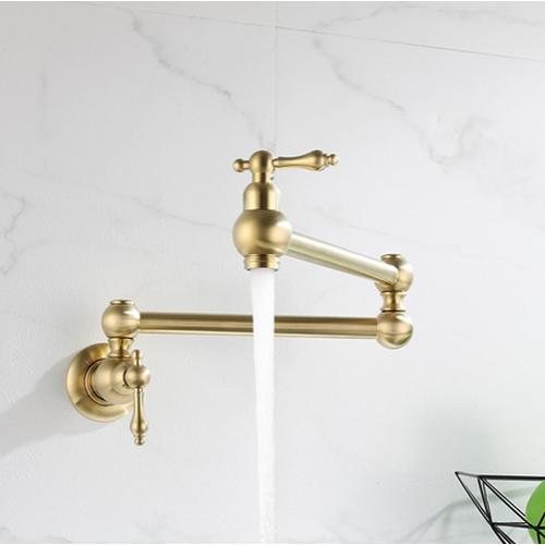 Jual Keran Pengisi Panci Keran Dapur Lipat Pemasangan di Dinding Emas ...